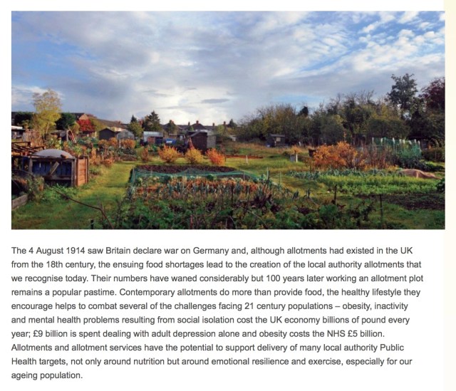 History of Allotments | Allotments Stockport