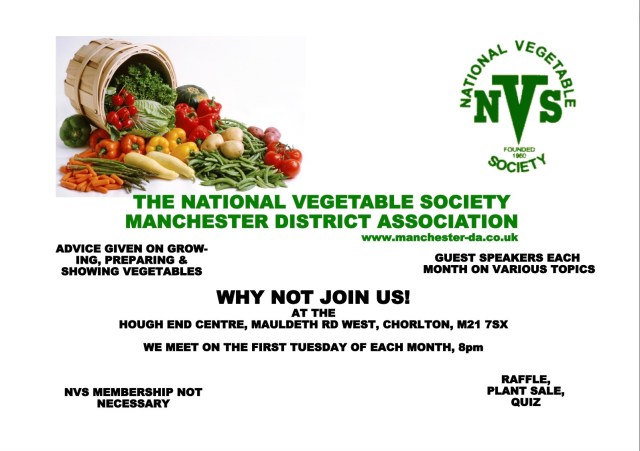 Invite to NVS meetings in Manchester | Allotments Stockport