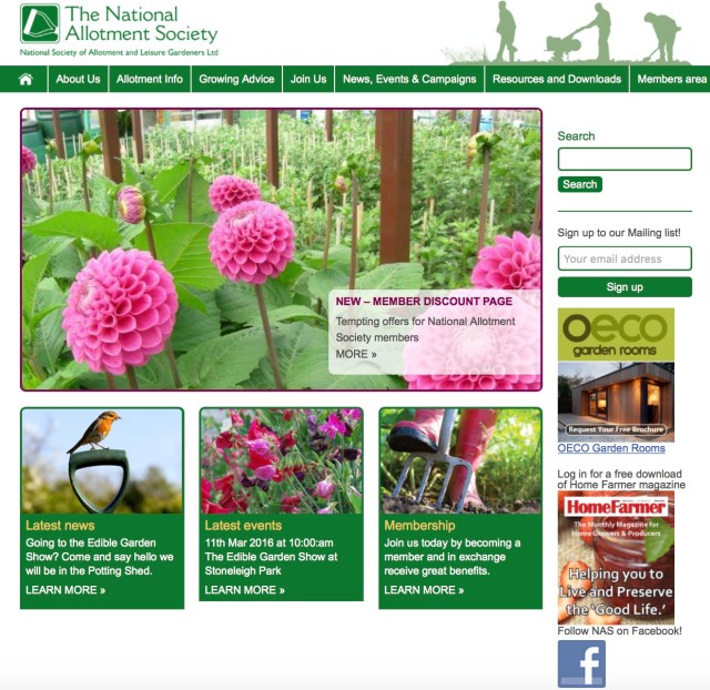 How do I get into the National Allotment Society (NAS) website members ...